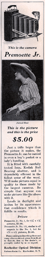 Kodak Premoette Ad 1915 at Historic Camera